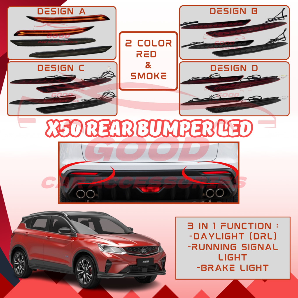 Proton X50 Reflector Rear Bumper Reflector LED DRL Fog Lamp Fog Light ...