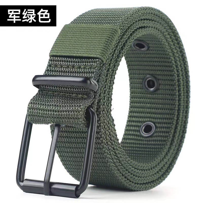 Porous Canvas Belt Men's Pin Buckle Belt Student Youth Korean Version ...