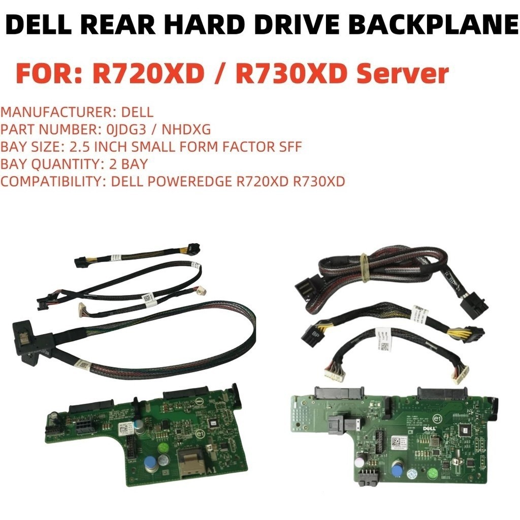 0JDG3 NHDXG DELL REAR HARD DRIVE BACKPLANE for PowerEdge R720XD R730XD ...