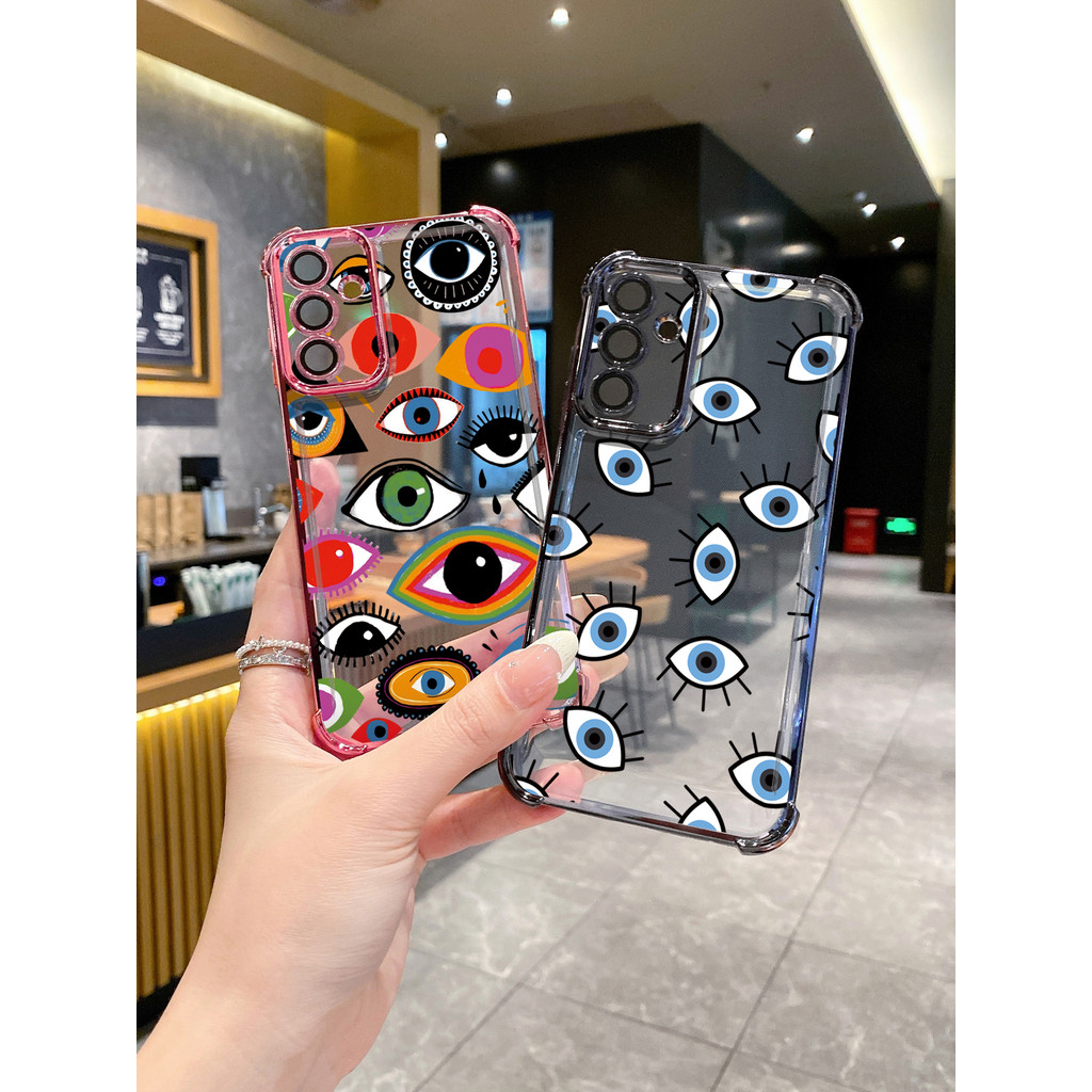 for Tecno Spark 10 20 Pro Spark Go 2023 2024 2025 Evil Eyes Clear Plating Case Anti Drop Cover ...