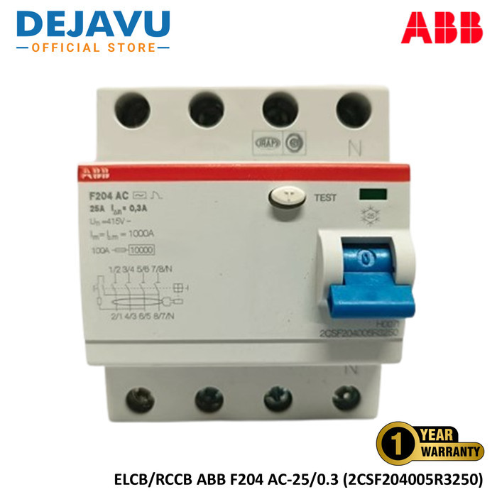 ELCB/RCCB ABB F204 AC-25/0.3 (2CSF204005R3250) | Shopee Malaysia
