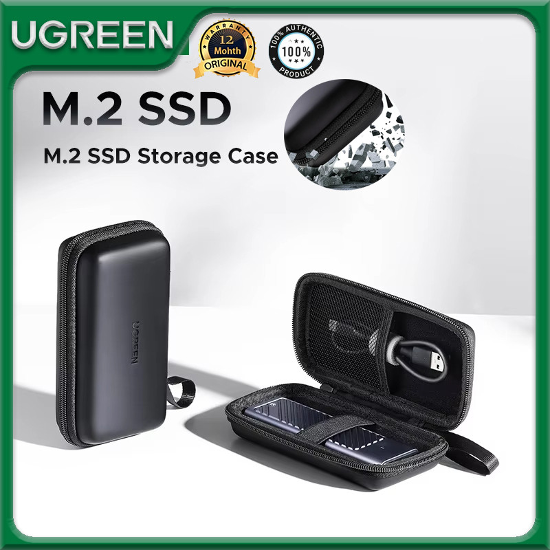 UGREEN M2 SSD Case Storage Case EVA+PU Hard Drive Case SSD Enclosure ...