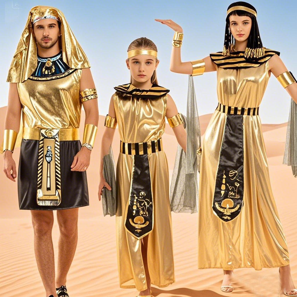 Egyptian Pharaoh & Cleopatra Costume for Kids Girl Ancient Egypt God ...