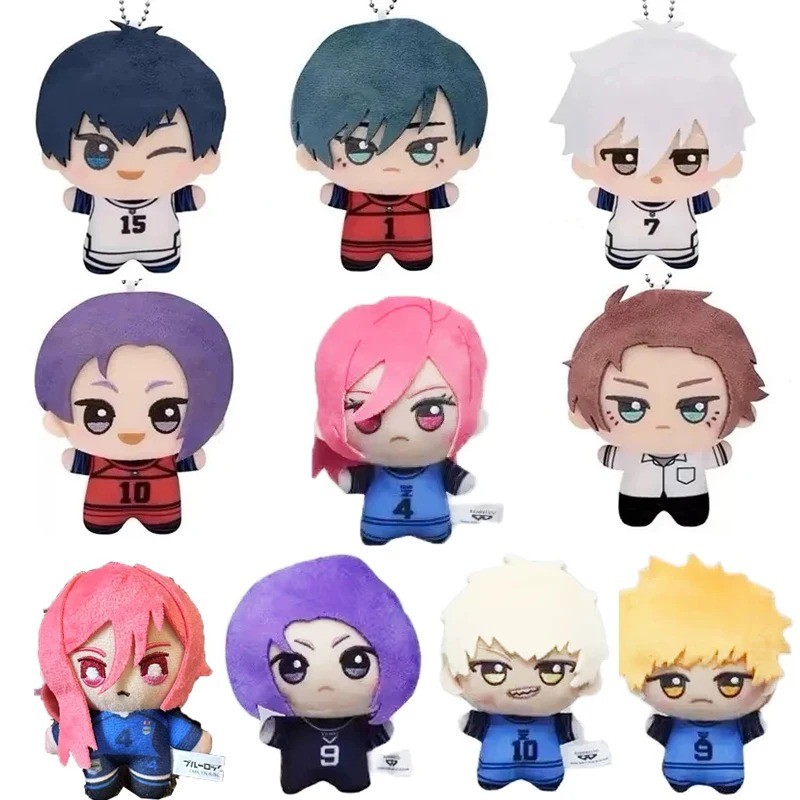 10cm Blue Lock Plush Toy KeyChain Pendant Nagi Seishiro Chigiri Hyoma ...