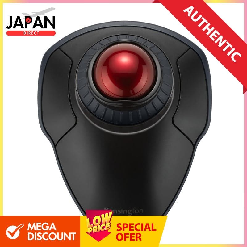 Kensington Orbit Wireless Trackball with Scroll Ring Black & Red ...