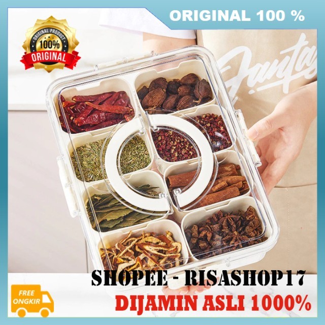 8-separated Food Storage Container Divider Kitchen Spice Container 100 ...