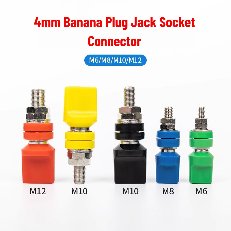 40A 60A 100A Binding Post Nut with Caps 4MM M6 M8 M10 Brass Connector Terminal Large Current ...