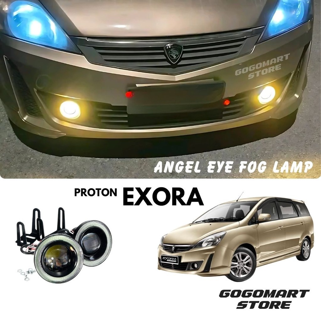 PROTON EXORA CPS ANGEL EYE 2pcs LED Fog Lamp Spotlight Halo Ring ...