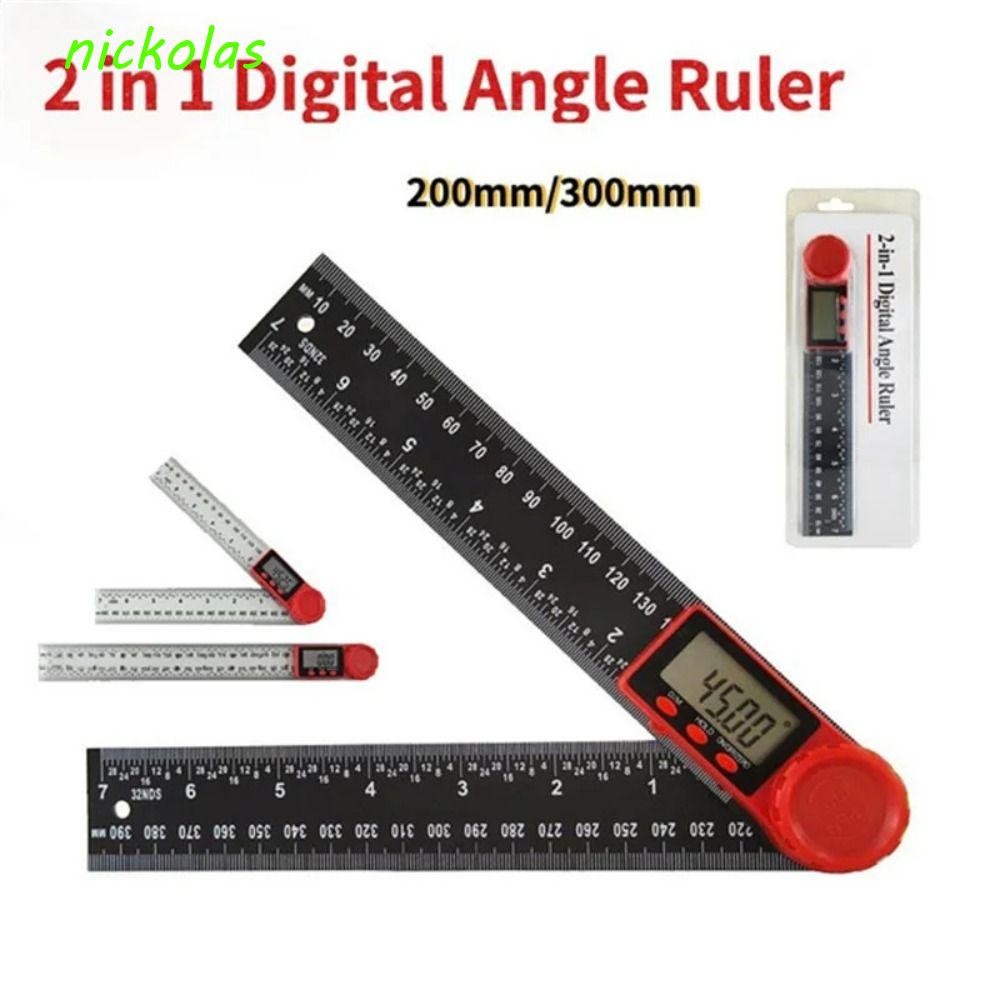 NICKOLAS Digital Angle Meter, Inclinometer Inch Metric Scale Digital ...