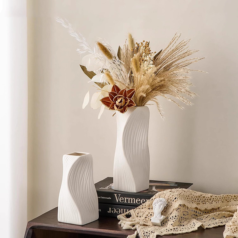 Minimalist Irregular Vase Creative Floral Arrangement Vessels Strip ...