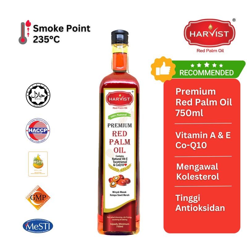 Harvist Premium Red Palm Oil 750ml [Glass Bottle] Cooking Food Minyak minyaksawit malaysia ...
