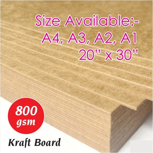 Kraft Board 800gsm | A4 A3 | Modeling Board | Kraft Card | DIY Art ...