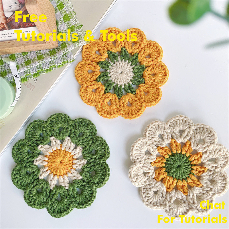DIY Crochet Kit With Yarn Knitting Crochet Hook For Beginners With ...