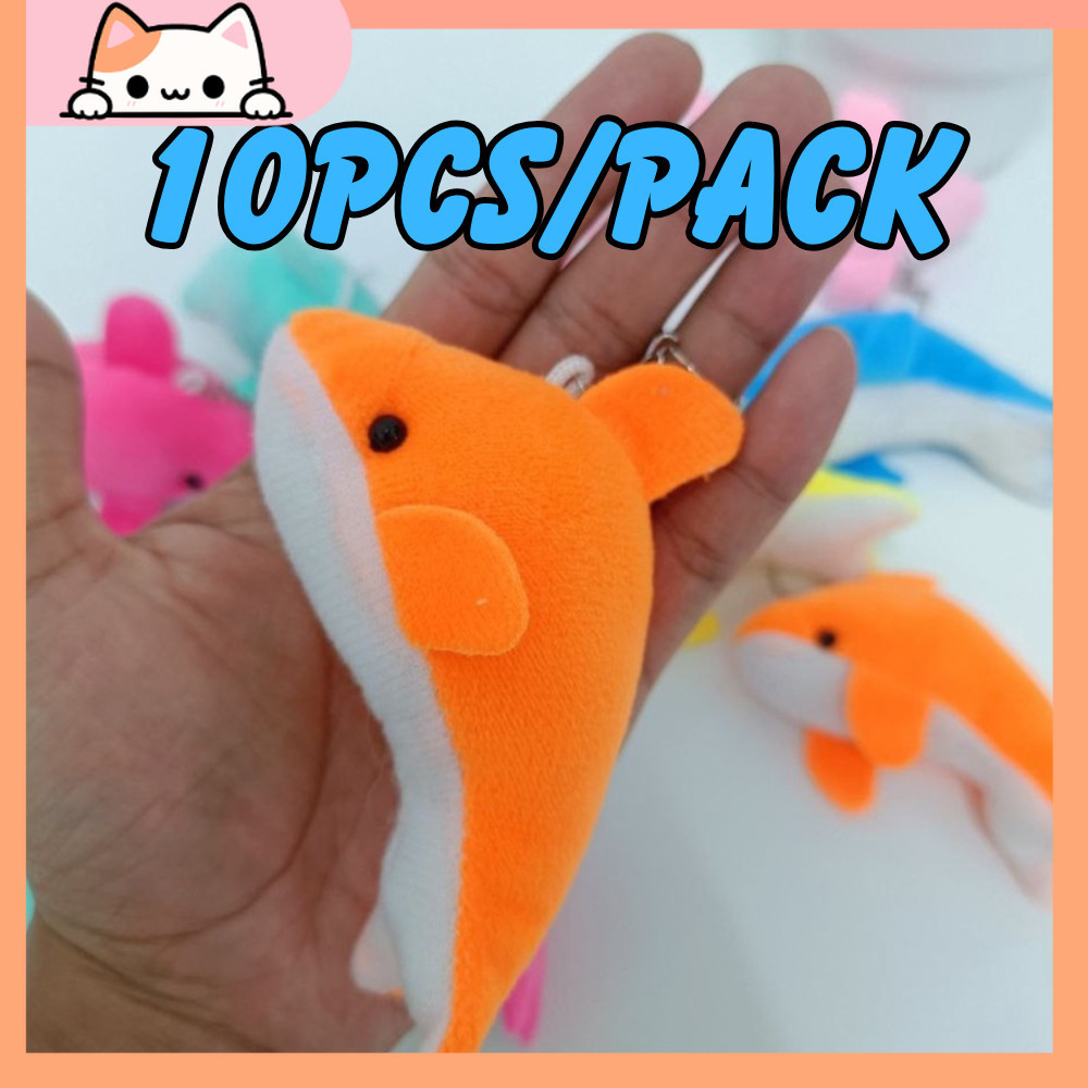 10Pcs/Pack 12cm Cute Small Dolphin Keychain Stuffed Toys Gift Keychain ...
