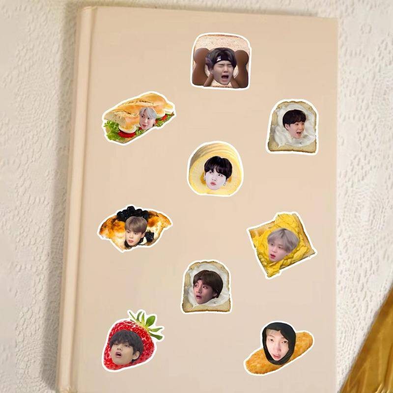 L58 Pieces Super Hot Korean Group BTS Food Stickers ins Super Cute Kim ...