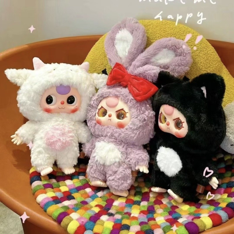 Random 1 Piece Baby Three Vinyl Doll Series 400% Plush Blind Box Cute ...
