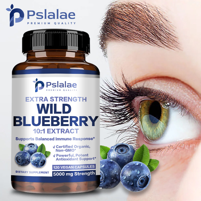 Pslalae Wild Blueberry Extract Whole Fruit 5000 mg - 10:1 Extract, Anti ...