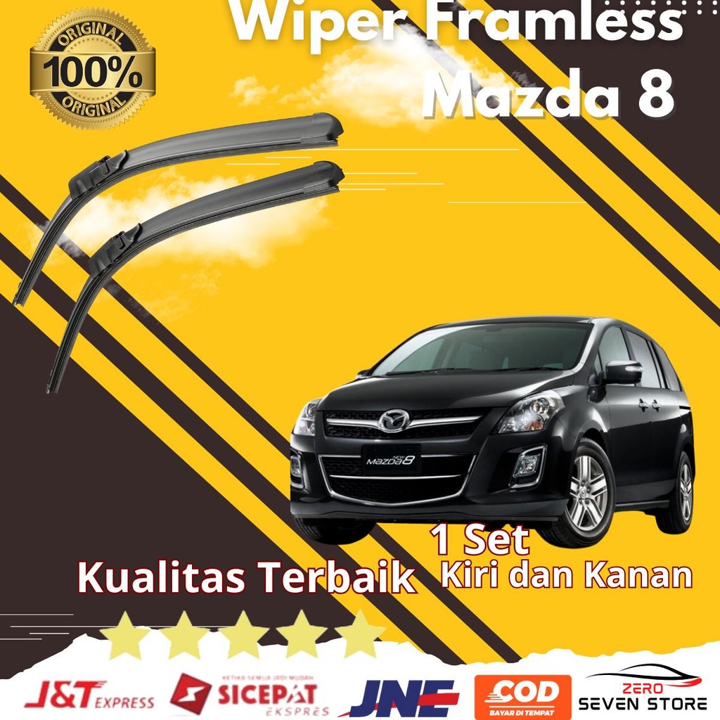 Mazda 8 Frameless Car Wipers 1 Set Left and Right Without Iron Frame ...