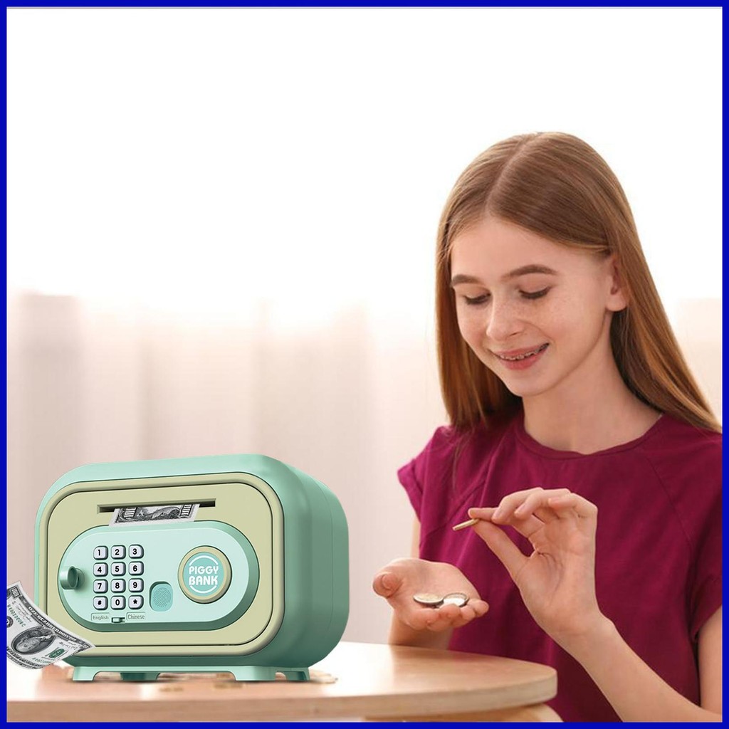 Money Saver Green Money Saving Bank Automatic Banking Money Container ...