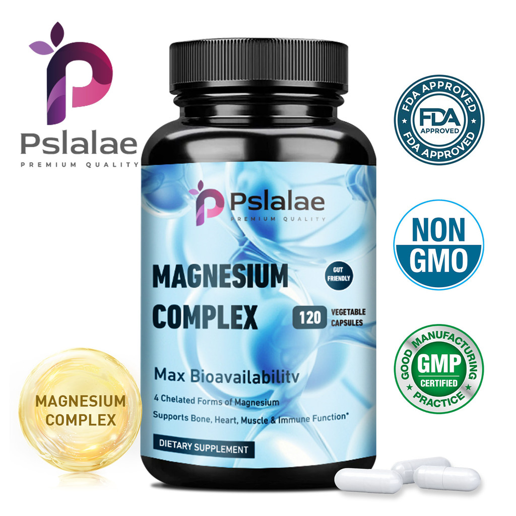Pslalae Magnesium Complex 500 mg - Maximum Absorption Chelated ...