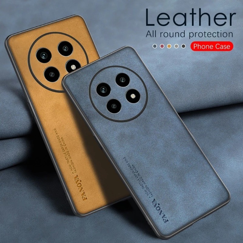 for Realme 12X 13 12 Pro+ 5G Matte Lambskin Leather Case TPU Soft Frame ...