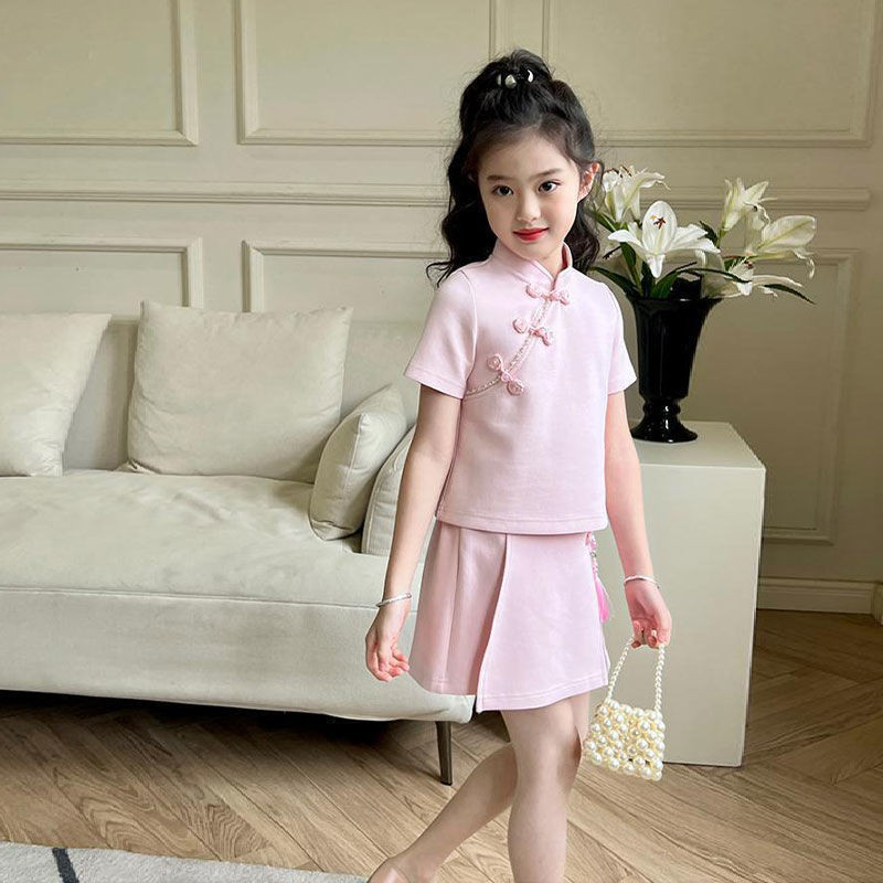 Girls Summer Suit New Style Fashionable Children Chinese Style Short ...