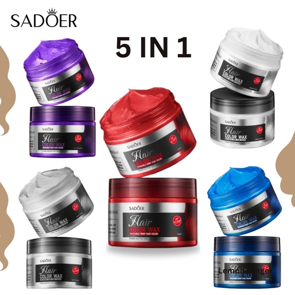 SADOER Hair Colour Wax - Red/Blue/Purple/White/Grey | Shopee Malaysia