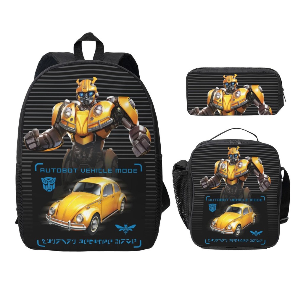 Transformers Backpack 3pcs/set lightweight student school bag pencil ...