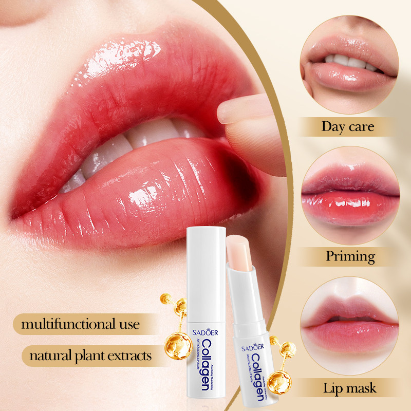 ROREC SADOER Collagen Anti Cracking Lip Balm Long Lasting Moisturizing ...