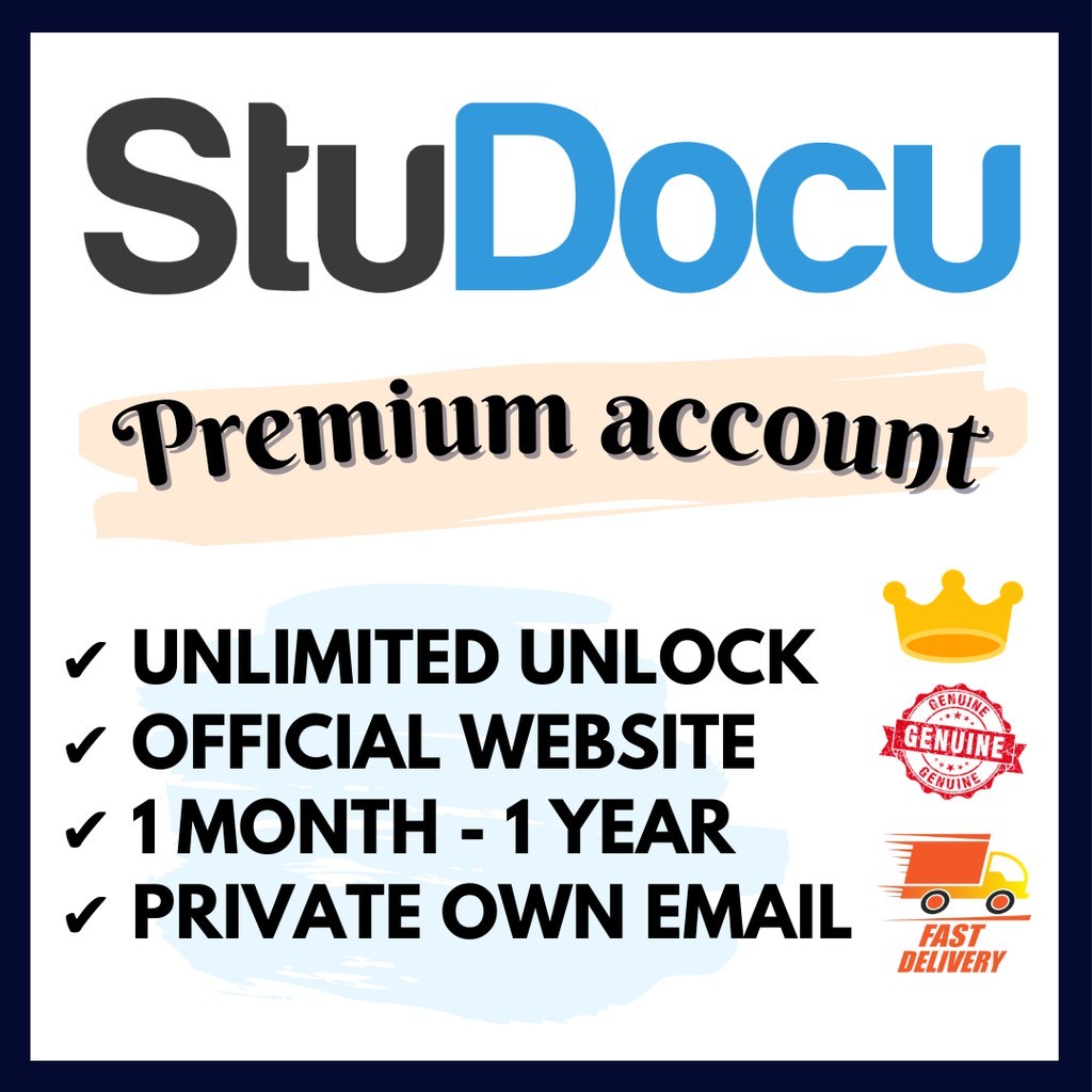 StuDocu Account Original Premium (1 Month / 2 Months / 6 Months / 1 ...