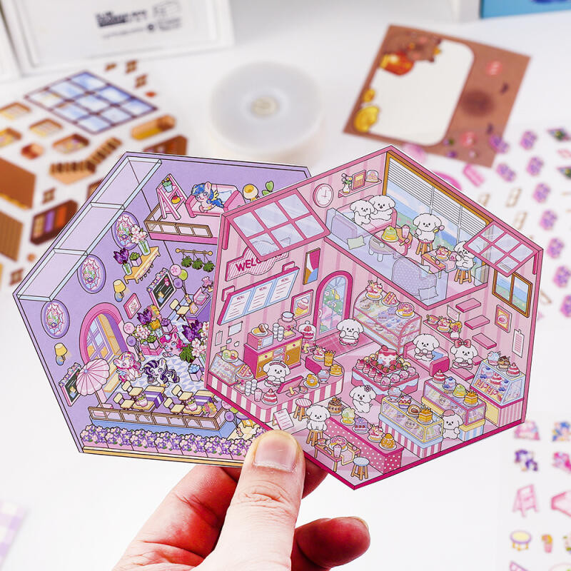 ENWEI 3 Pcs [Cute Shop Series] Kawaii Journal Stickers Waterproof ...