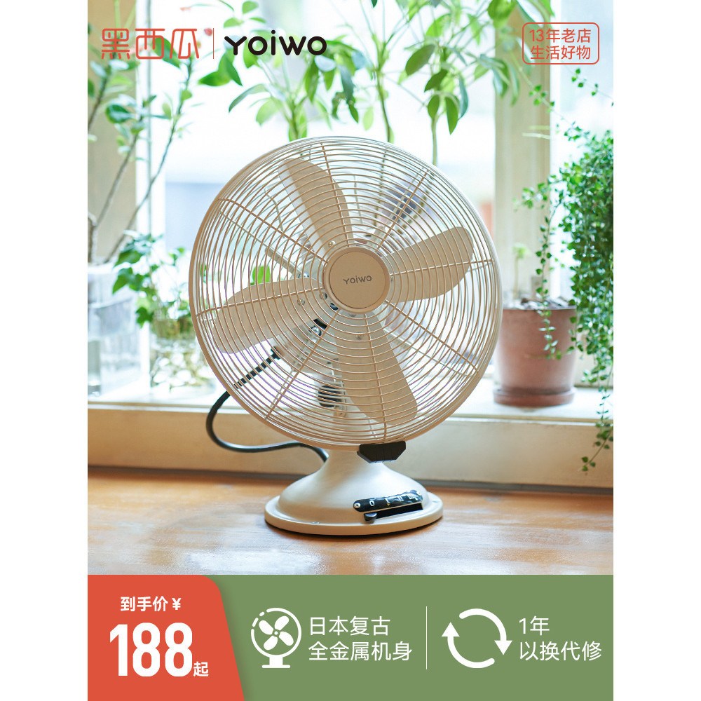 Japan yoiwo Retro Electric Fan Old-Fashioned Floor Fan Desktop ...
