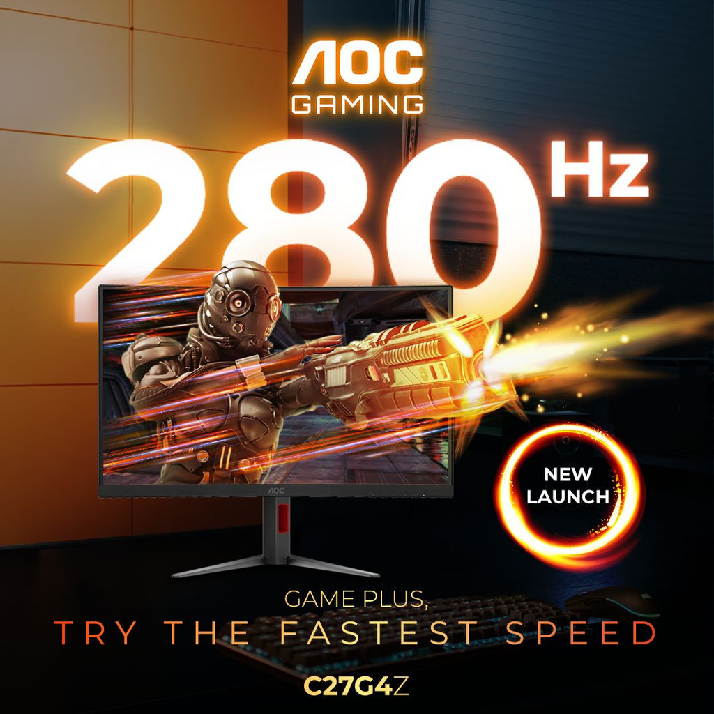 AOC 27" C27G4Z Fast VA FHD HDR10 Adaptive Sync 280Hz 0.3ms Ergonomic ...