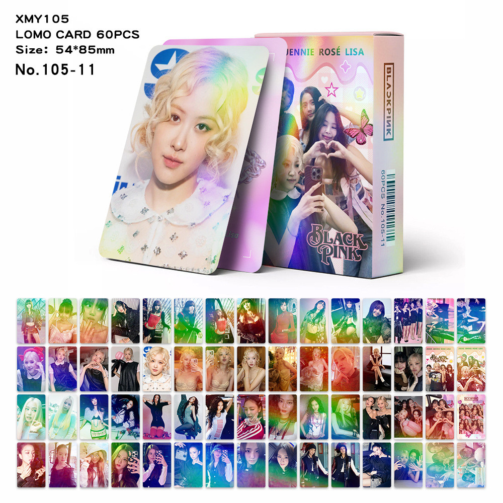 Blackpink Album Laser Holographic Photocard Lisa Rose Lomo Card 60pcs ...