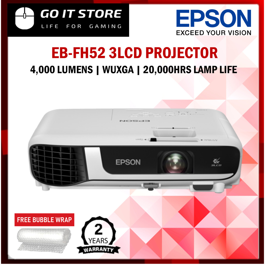 EPSON EB-FH52 WUXGA 4000 Lumen 3LCD Projector with HDMI Cable | Shopee Malaysia