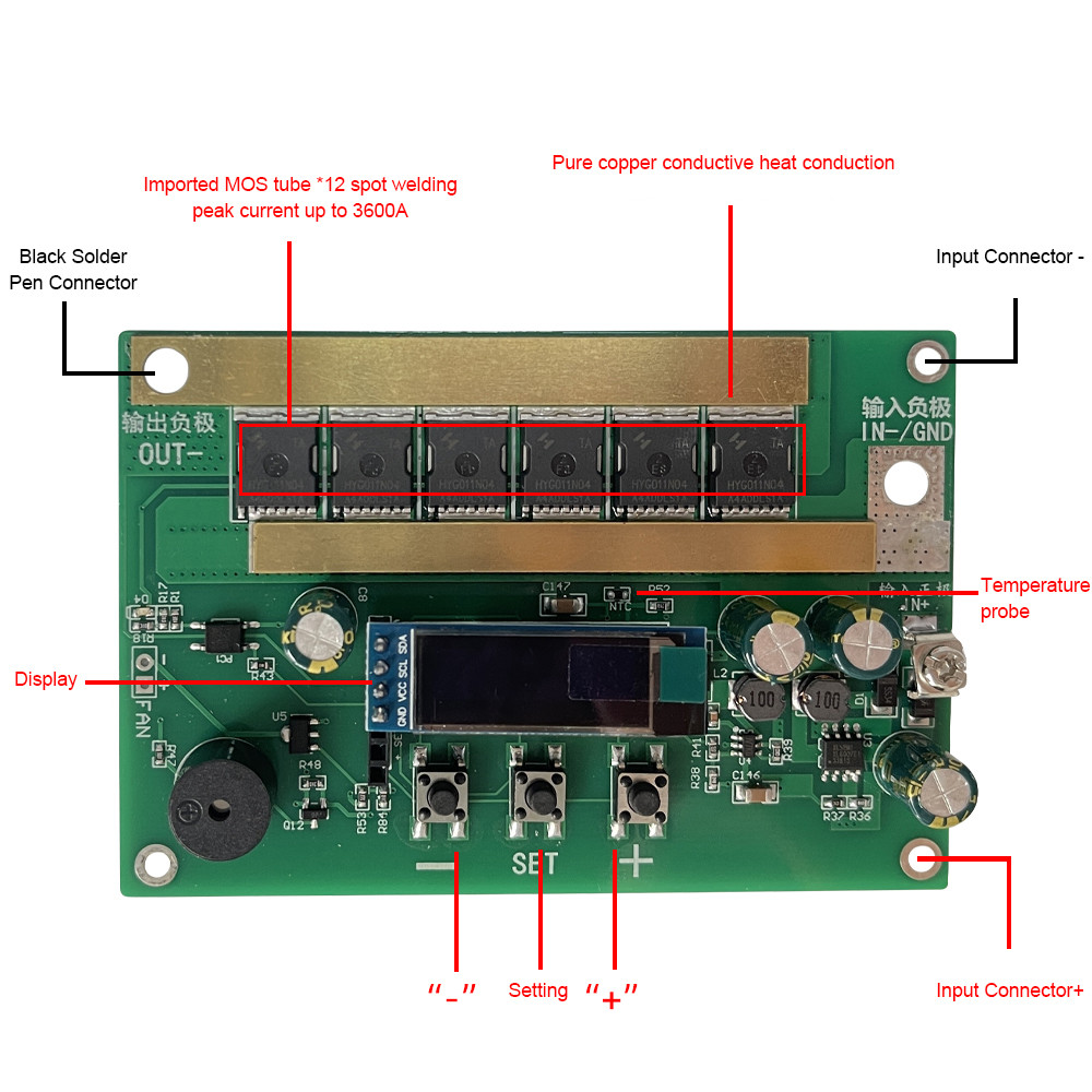 12V Spot Welder Module with Welding Pen DIY Spot Welder Kit Intelligent ...
