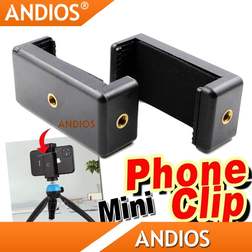 Phone Clip Clamp Quick Release Tripod Mount 1/4 inch Screw Hole ...