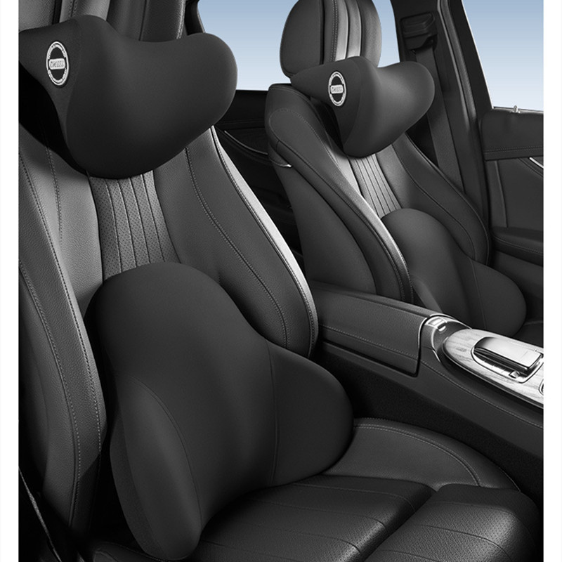 Car Headrest Lumbar Support Driver Seat Memory Foam Pillow Car Backrest ...