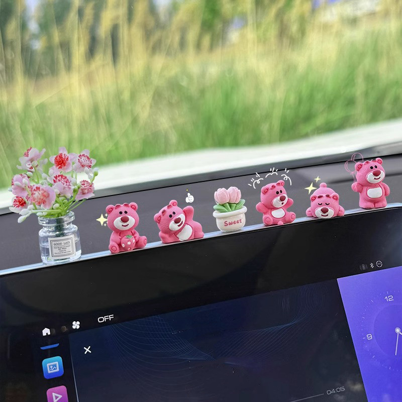 6 Pcs Lotso Doll Simulation Vase Car Decoration Car Interior Decoration ...