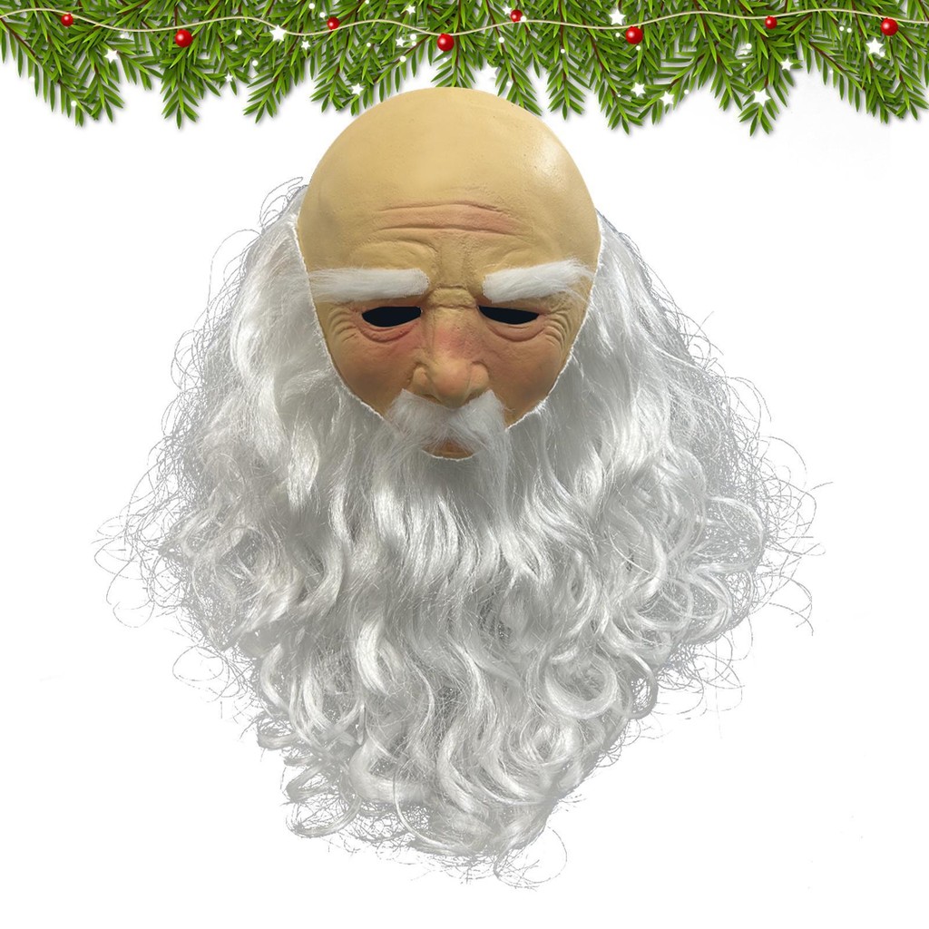 Santa Claus Latex Mask Christmas Full Head Latex Mask Realistic Face ...