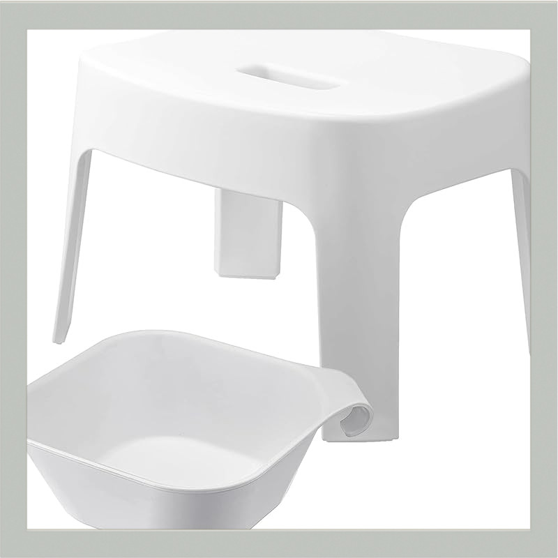 Yamazaki Magnet Bath Stool with a seat height of 25 cm + Magnet ...