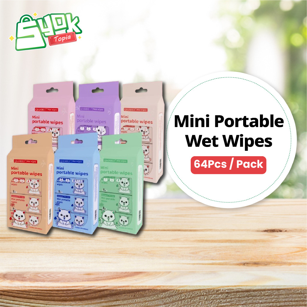 [Kids Mini Wet Tissue] Non Alcohol Mini Baby Wet Wipes Tissue Mini ...