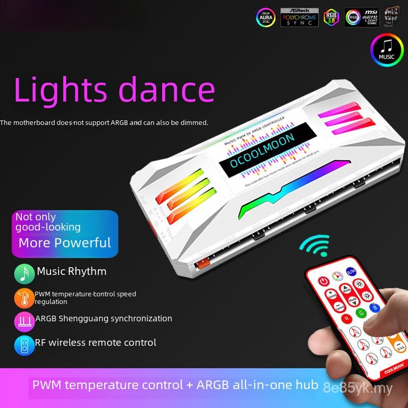 Cool Moon Four-in-One PWM Temperature Control HUB ARGB Magic Light ...