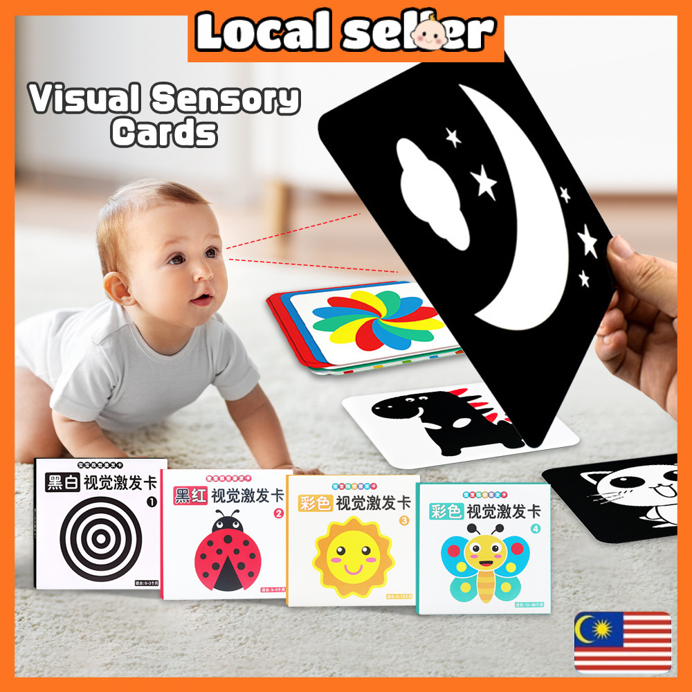 Aikoky Newborn Baby Visual Stimulus Card Vivid Montessori Flash Card ...
