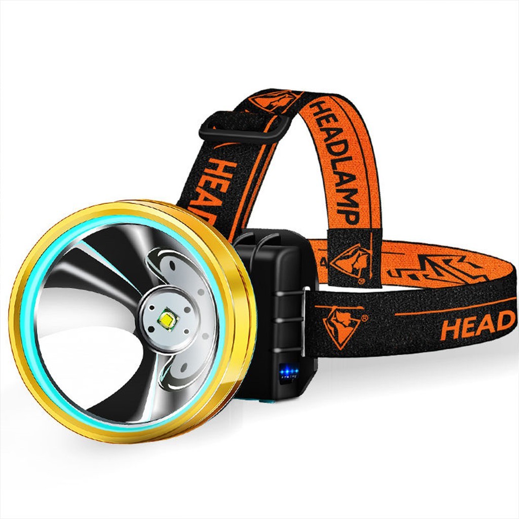 Headlamp Rechargeable Headlight Searchlight for Hunting, Hiking, Caving ...