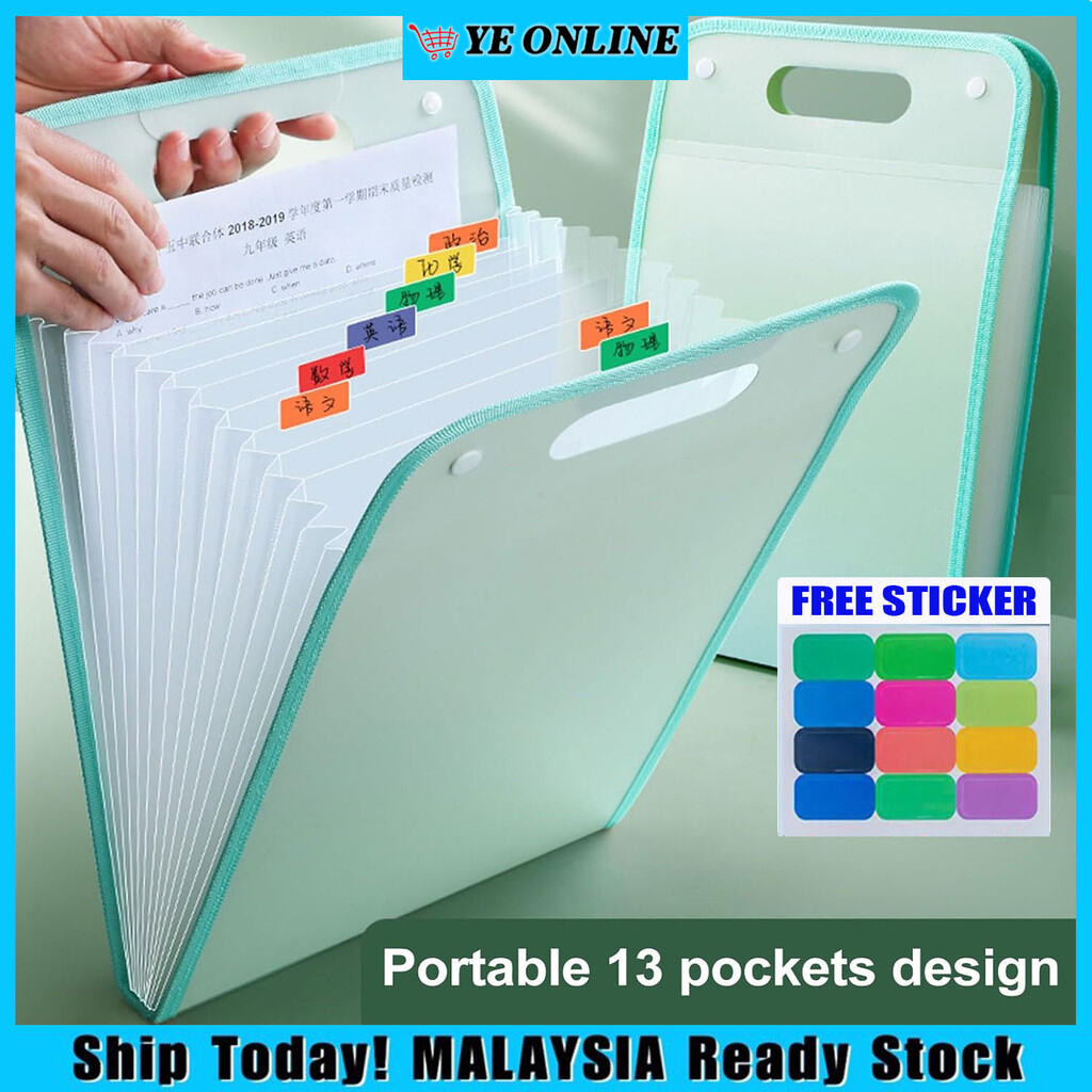 MY13 Layer A4 Test Paper Folder Waterproof Classification Folder File ...
