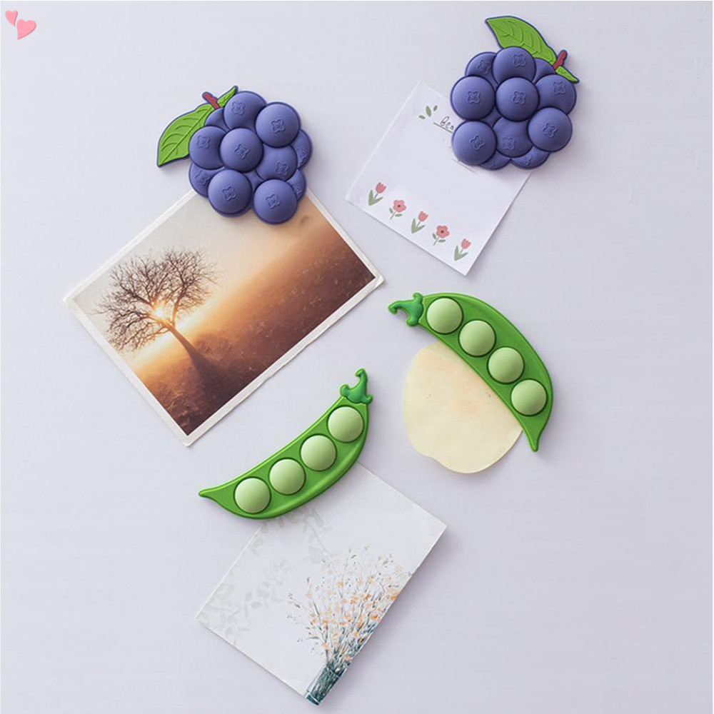 Fruit Cute Fridge Magnets, 3D Blueberry Peas Refrigerator Magnets, Fun ...