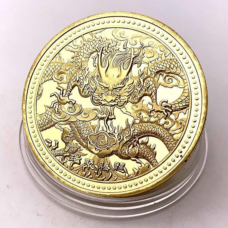 Double-sided Dragon King Charizard Gold-Plated Medal Embossed Craft ...