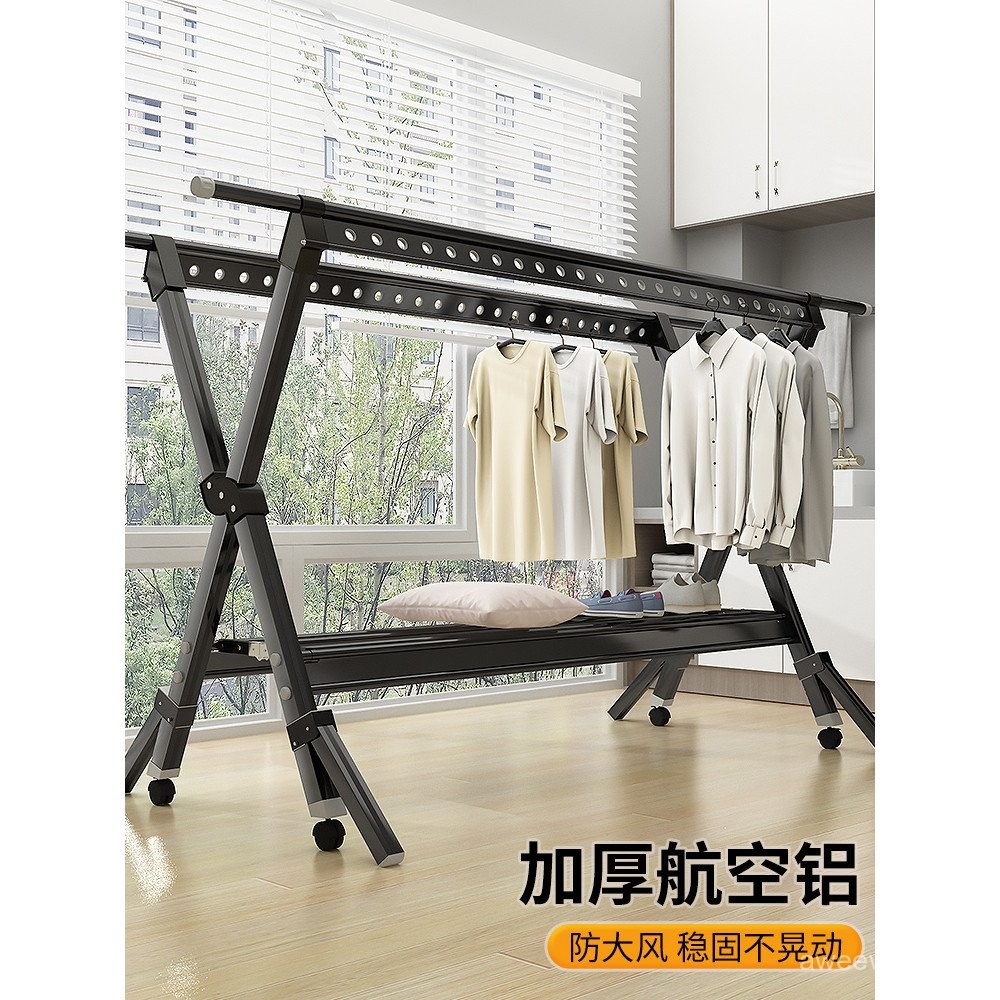 Rak Pengeringan Pakaian Boleh Lipat Berdiri di lantai untuk Kegunaan ...