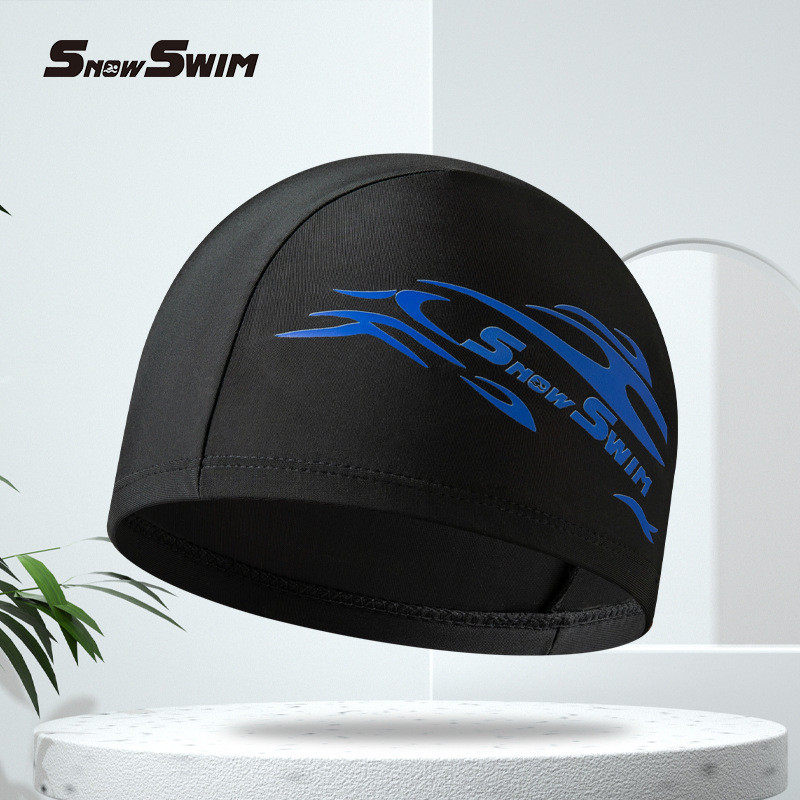 Men Cloth Swimming Cap Hot Spring Spandex Swimming Cap Swimming ...